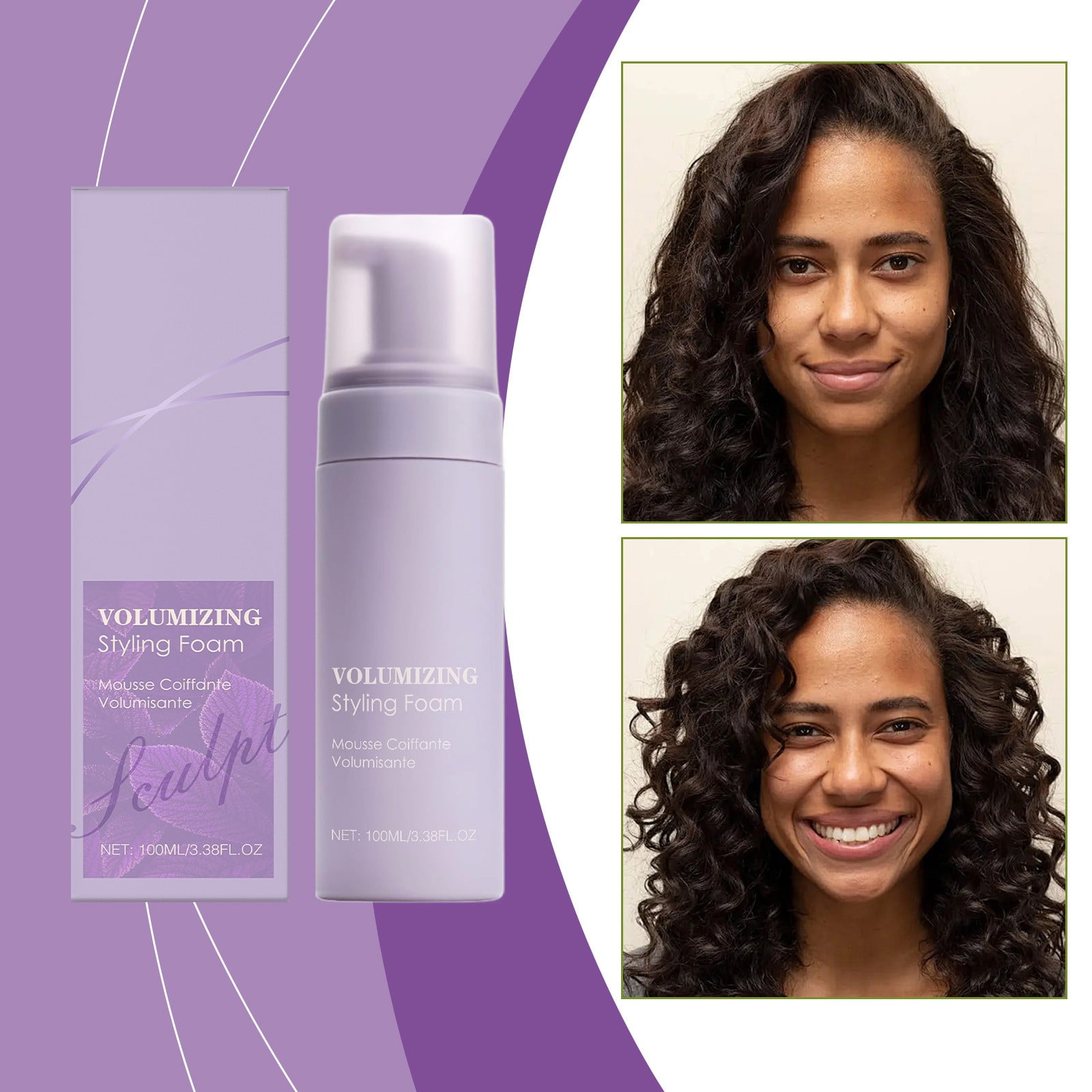 Volumizing Mousse for Flat and Thinning Hair 100ml Non Sticky Formula ...