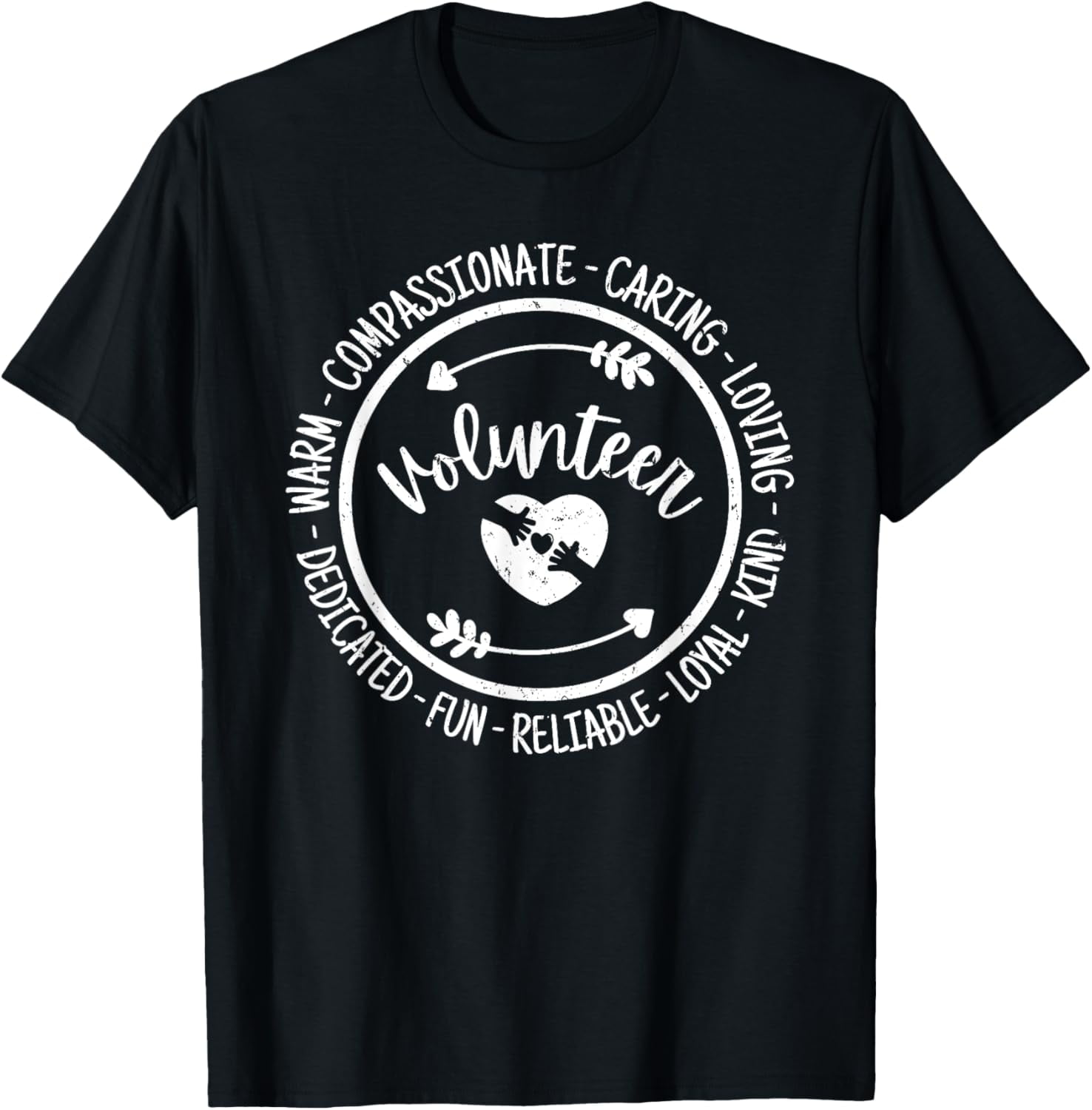 Volunteer Life Volunteer Worker Heart Appreciation Vintage T-Shirt men ...