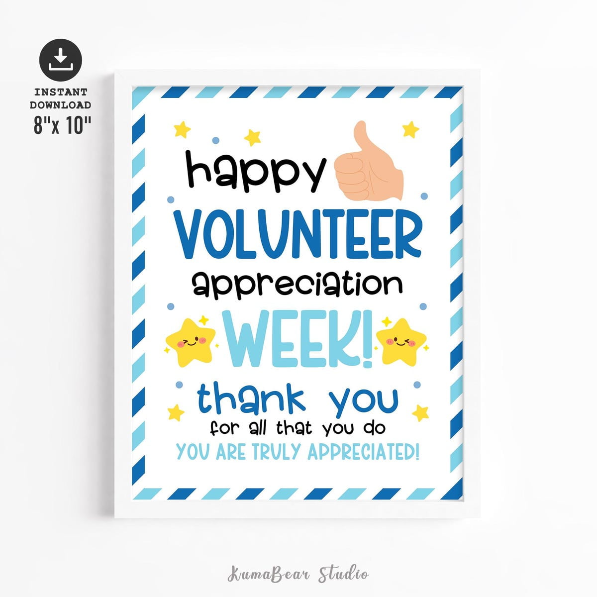 Volunteer Week Sign Printable, Volunteer Appreciation Week Poster ...