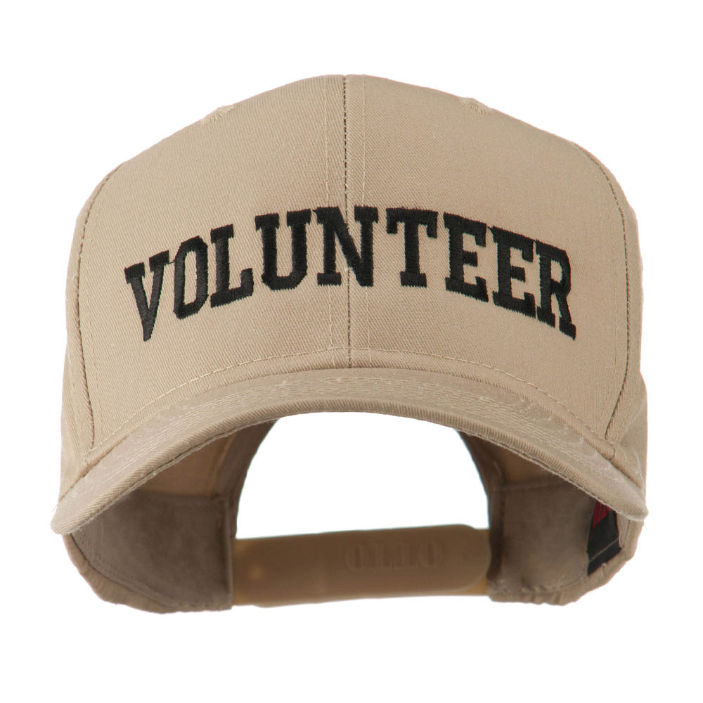 Volunteer Wording Embroidered Cap - Khaki OSFM - Walmart.com