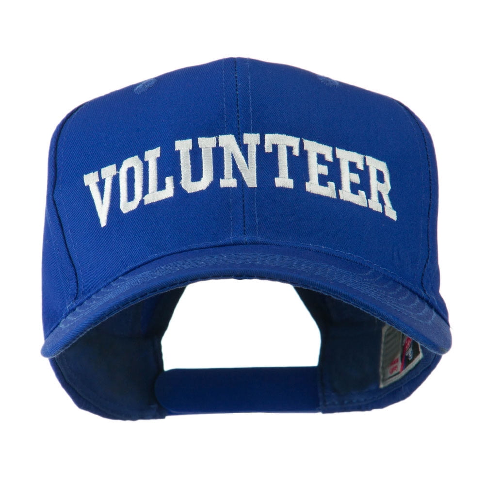 Volunteer Wording Embroidered Cap - Royal OSFM - Walmart.com