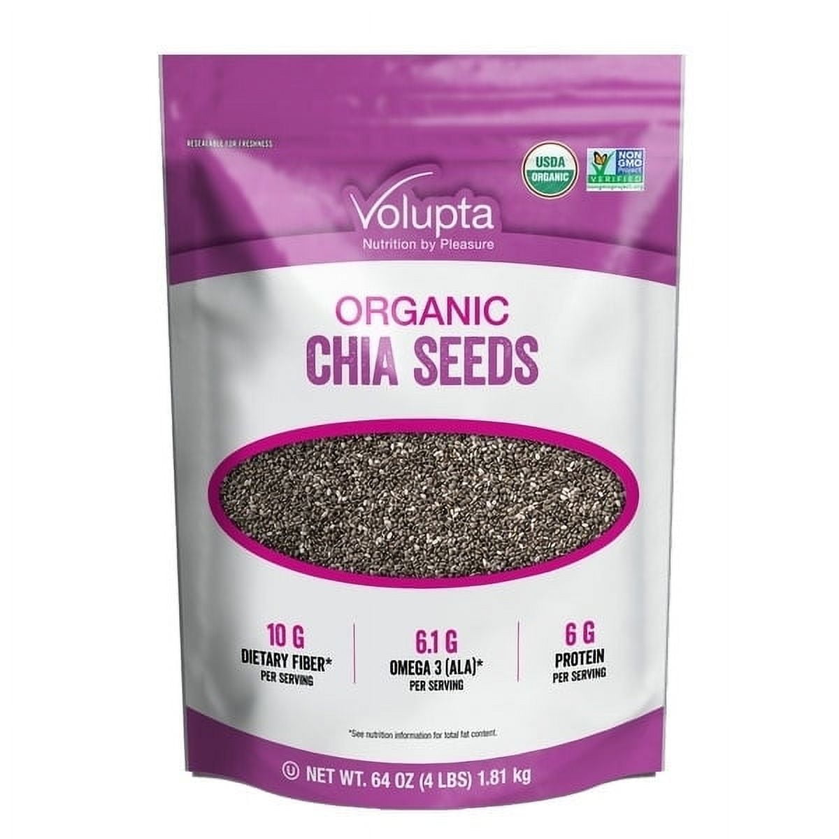 Volupta Organic Chia Seeds 64 Ounce - Walmart.com