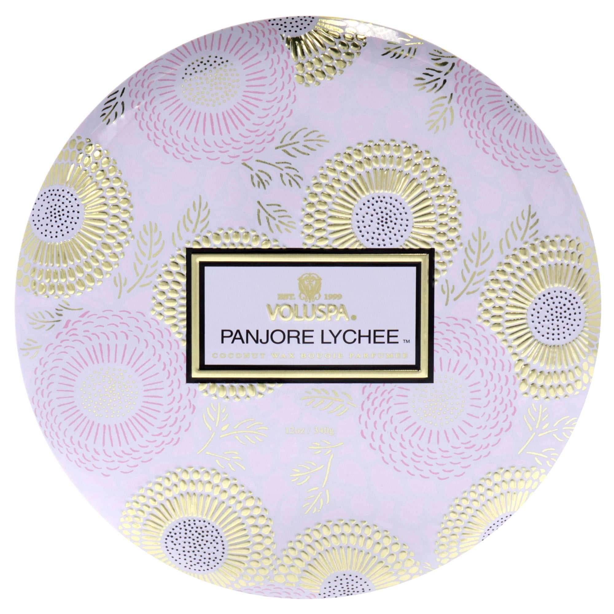 3 Wick Tin Candle - Panjore Lychee by Voluspa for Unisex - 12 oz Candle ...