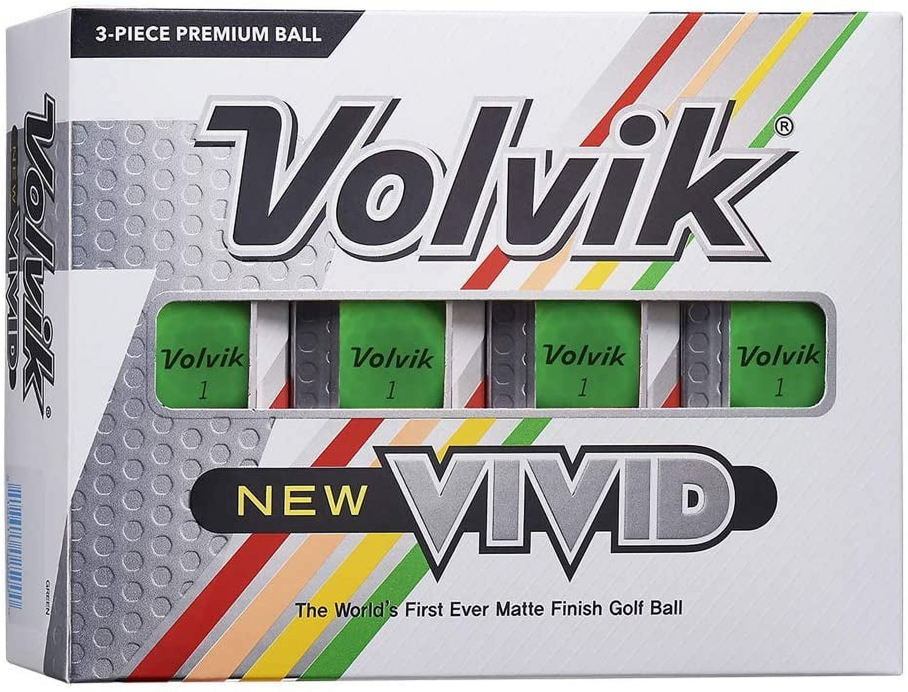 Volvik 2020 Vivid 3 Piece Golf Balls Matte Green, 12 Pack - Walmart.com