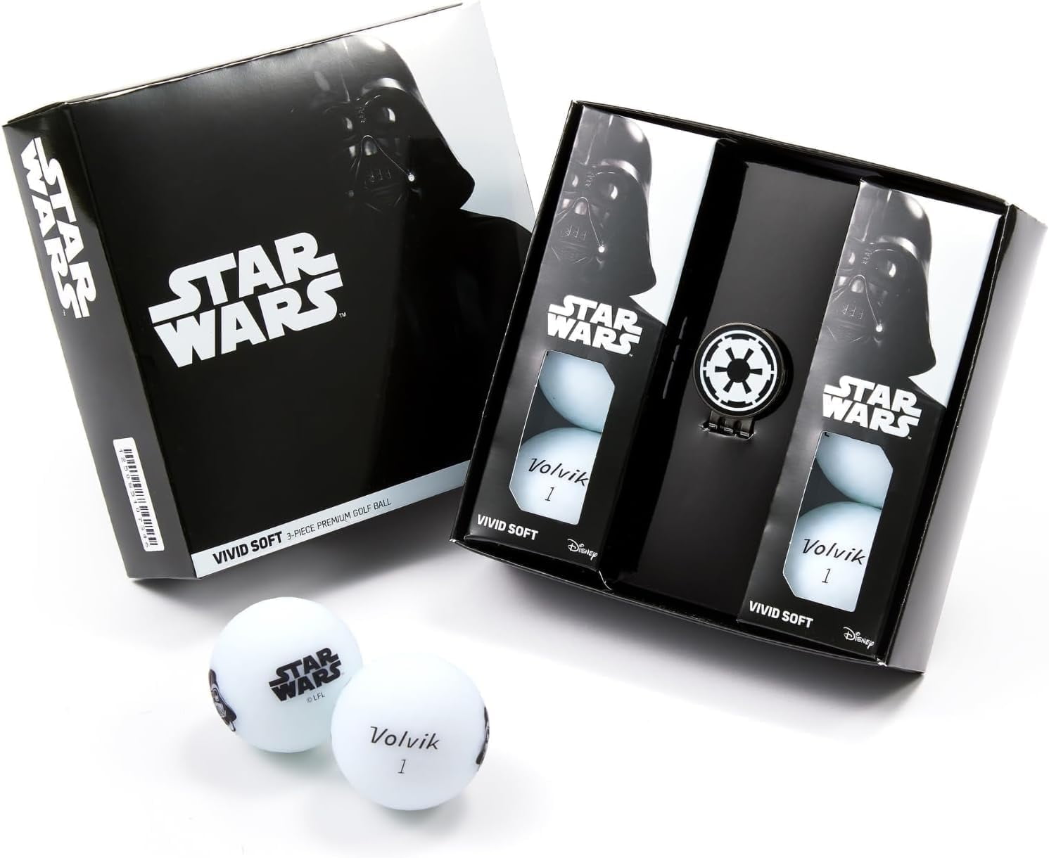 Volvik Star Wars Darth Vader Golf Ball Gift Set, 6 Pack, Soft Matte ...