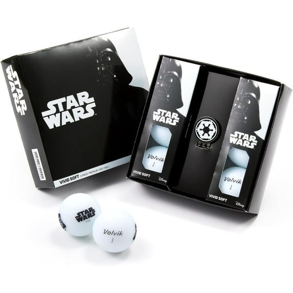 Volvik Star Wars Darth Vader Golf Ball Gift Set, 6 Pack, Soft Matte ...