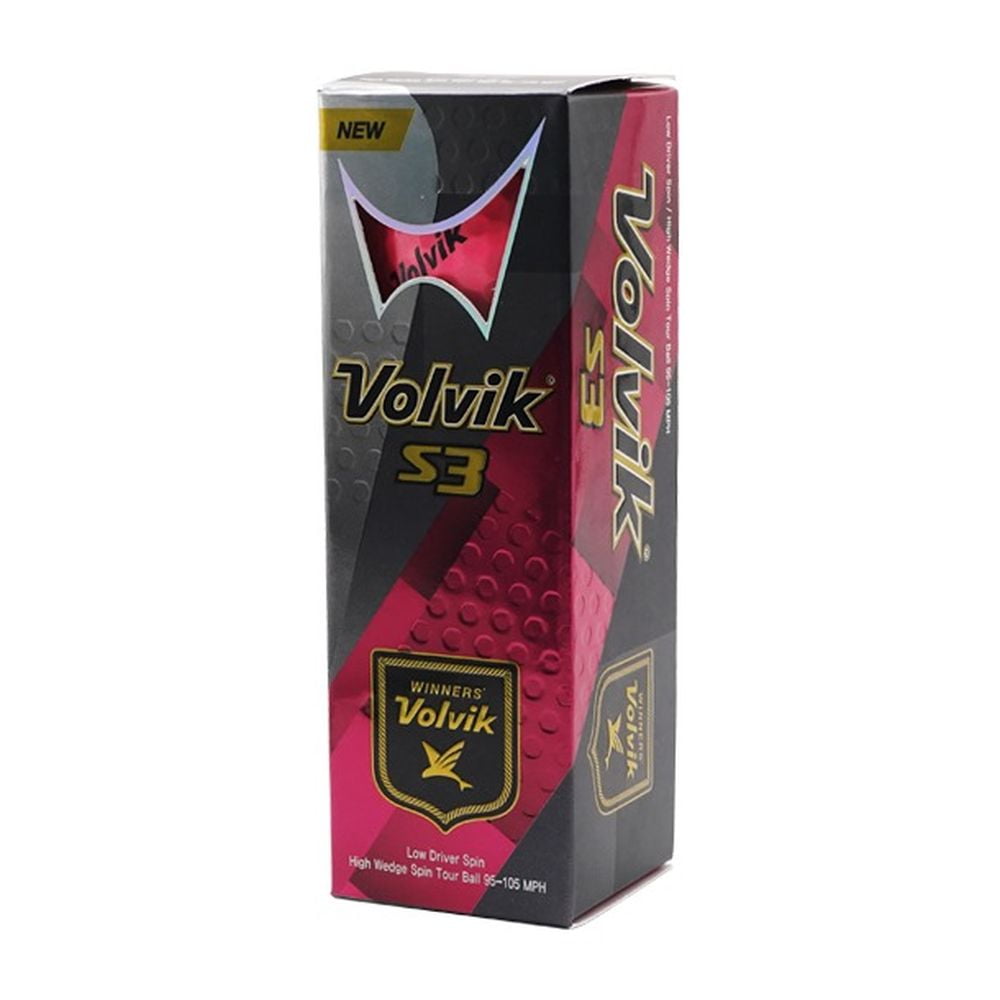 Volvik S3 Golf Balls (Pink, 3pk) Urethane 1 Sleeve NEW - Walmart.com