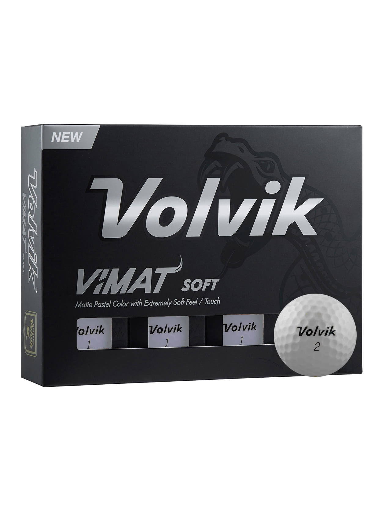 Volvik ViMat Soft Matte Pastel Golf Balls 12 (1 Dozen), White ...