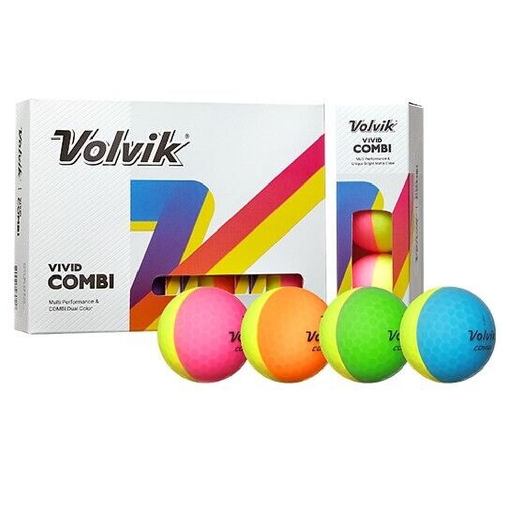 Volvik Vivid Combi Golf Balls (Assorted Dual, 12pk) 1 Dozen NEW ...