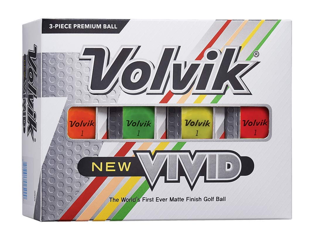 Volvik Vivid Golf Balls 12 Pack | Original High-Visibility Matte Finish ...