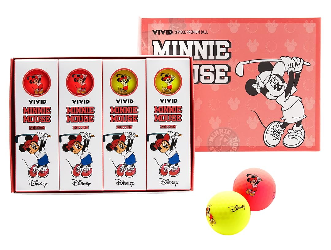 Volvik Vivid Minnie Mouse Golf Balls (One Dozen) Disney Golf Ball Gift ...