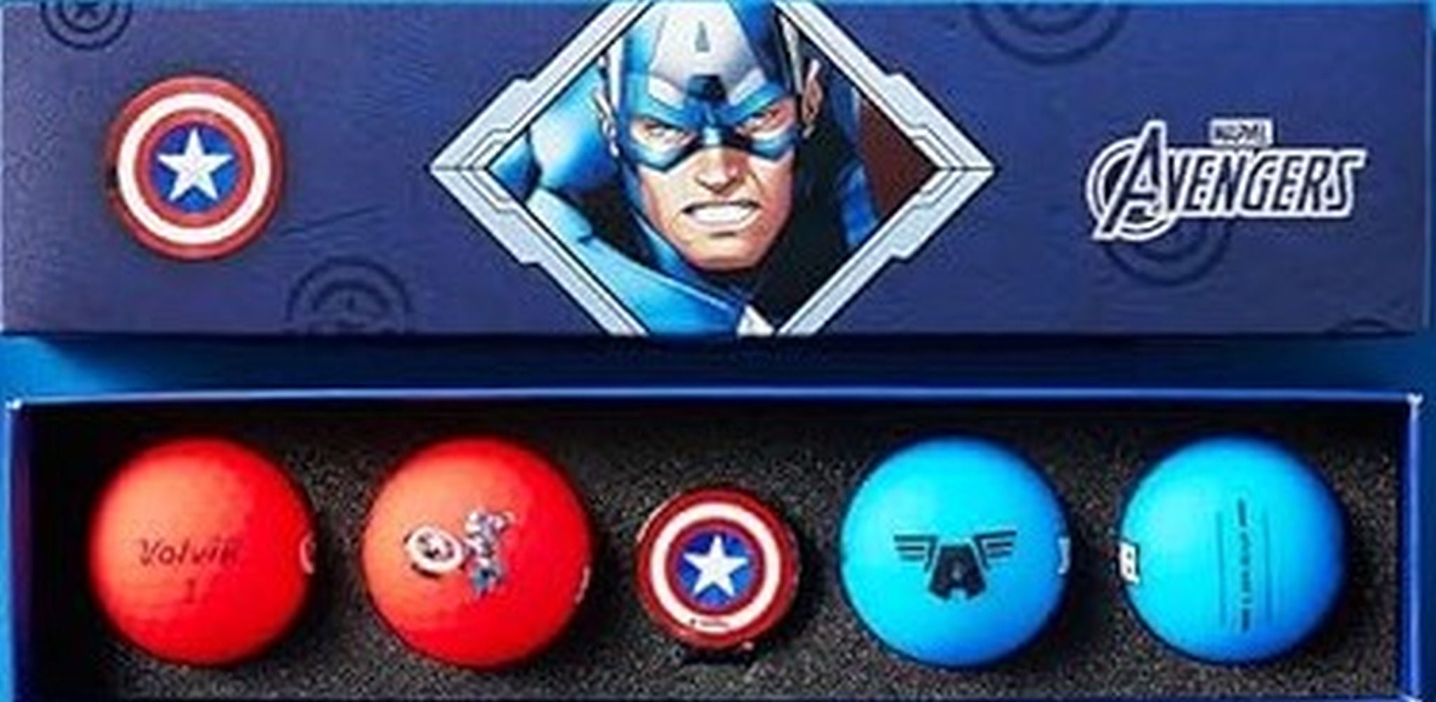 Volvik Vivid Soft: Captain America 4.0 Golf Ball - Marvel Gift Set ...