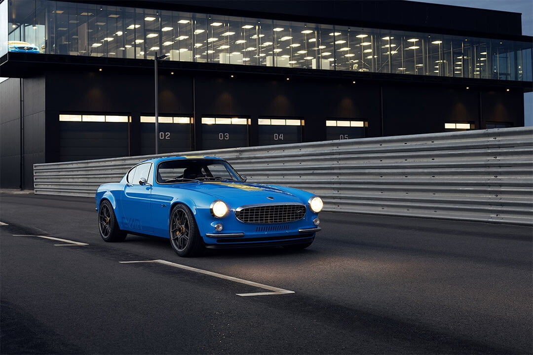 Volvo P1800 Cyan Blue Sporty Car Driving Art Indoor Decor - 20x30 Inch ...