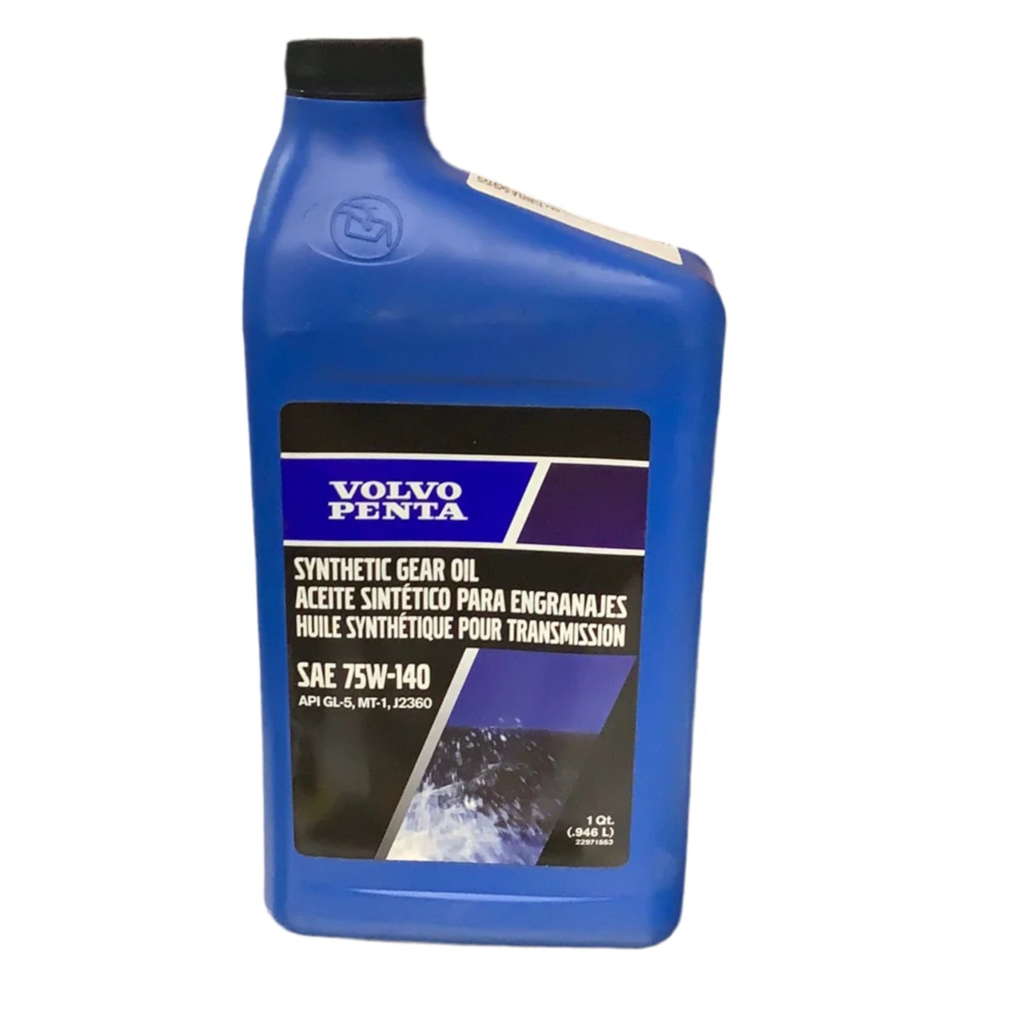 Volvo Penta OEM Synthetic Gear Oil SAE 75W-140 1 Qt., 22971553 ...