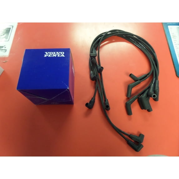 Volvo Penta OEM V8 Ignition Wire Cable Kit 3888328 with Spark Plug Wire ...