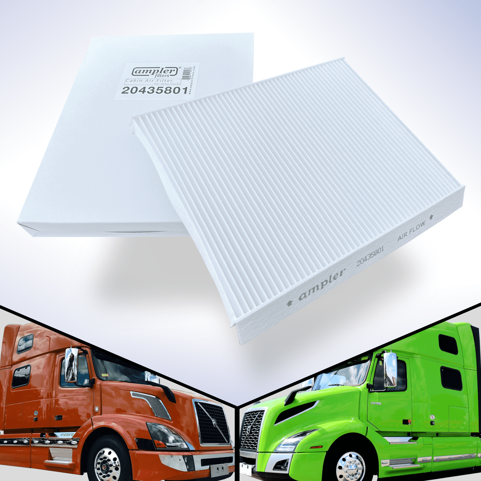 Volvo VNL Truck Cabin Air Filter 20435801 - Repl Also: P606555 ...