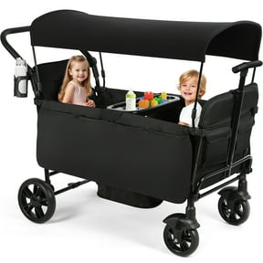 WonderFold W4 4 Seater Quad Stroller Wagon, Stylish All Terrain Ride ...