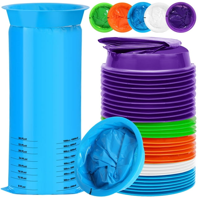 Vomit Bags,50 Pack Emesis Bags Disposable Barf Bags,1000ml Leak ...