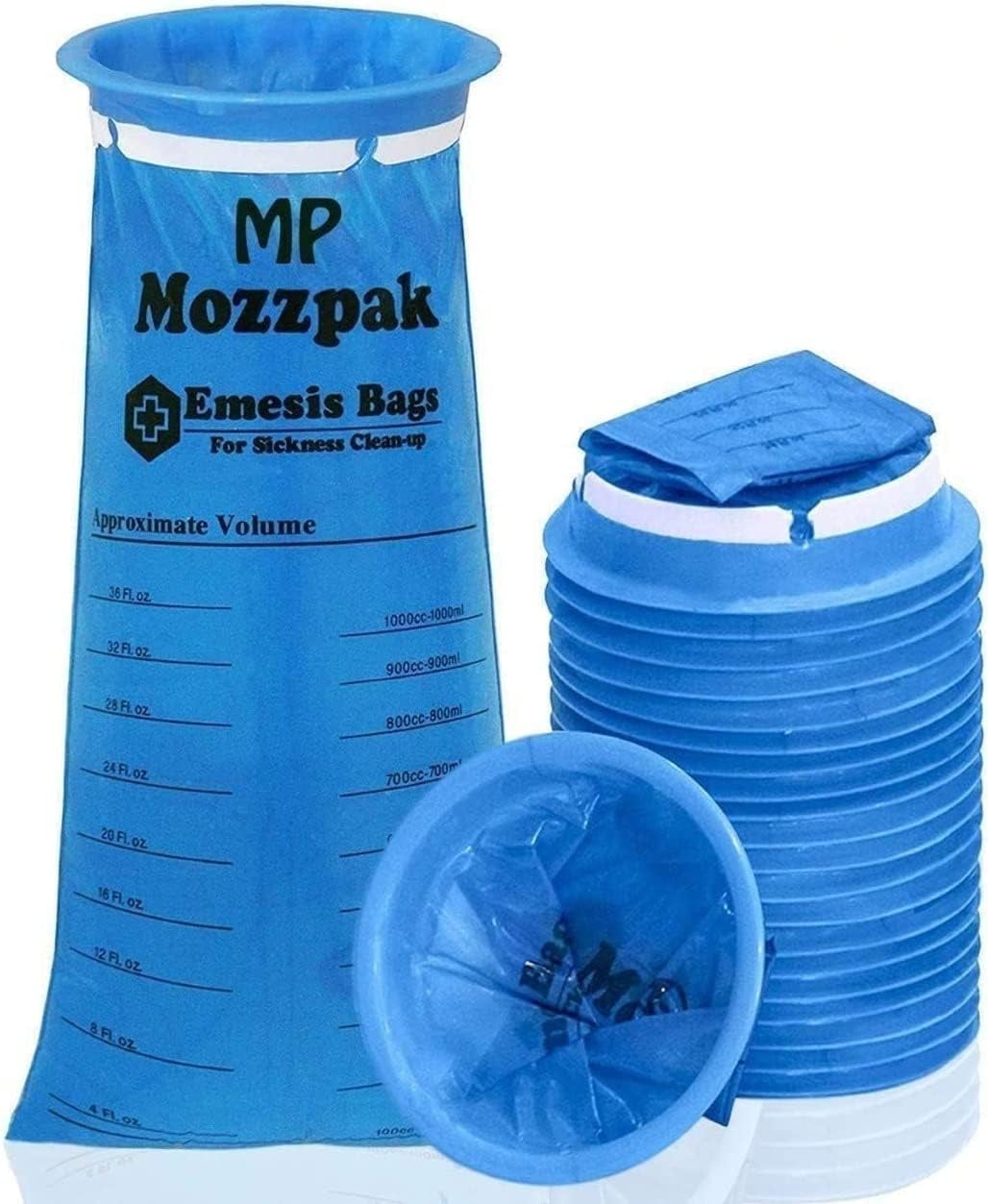 Vomit Bags Disposable 24 Pack - 1000ml Emesis Bags, Leak-Proof Barf Bag ...