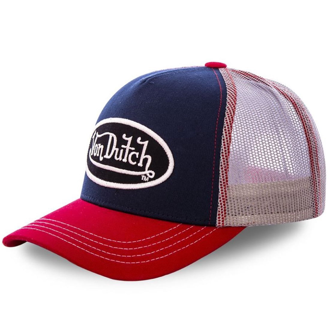 Von Baseball Cap Letter Sun Protection Mesh Embroidery Dutch Trucker ...