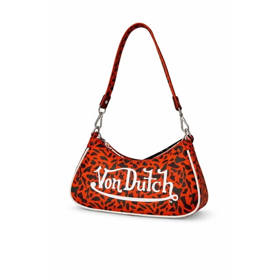 Von Dutch Women’s Leopard Print Mini Shoulder Handbag with Adjustable ...