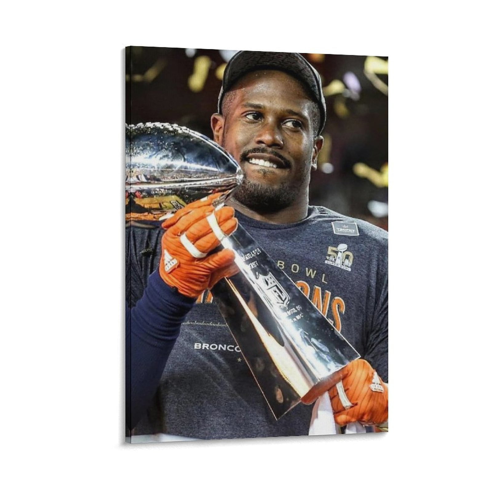 Von Miller Canvas Poster Poster Cool Artworks Painting Wall Art Canvas ...