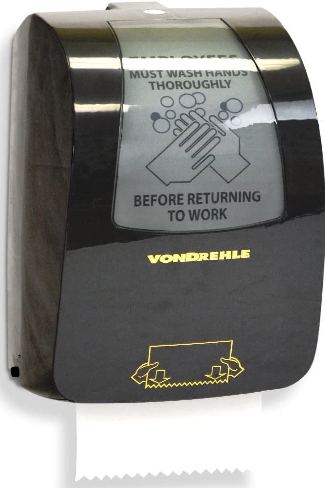 VonDrehle 8864 8" Mechanical Pull-Down Roll Towel Dispenser, Black ...