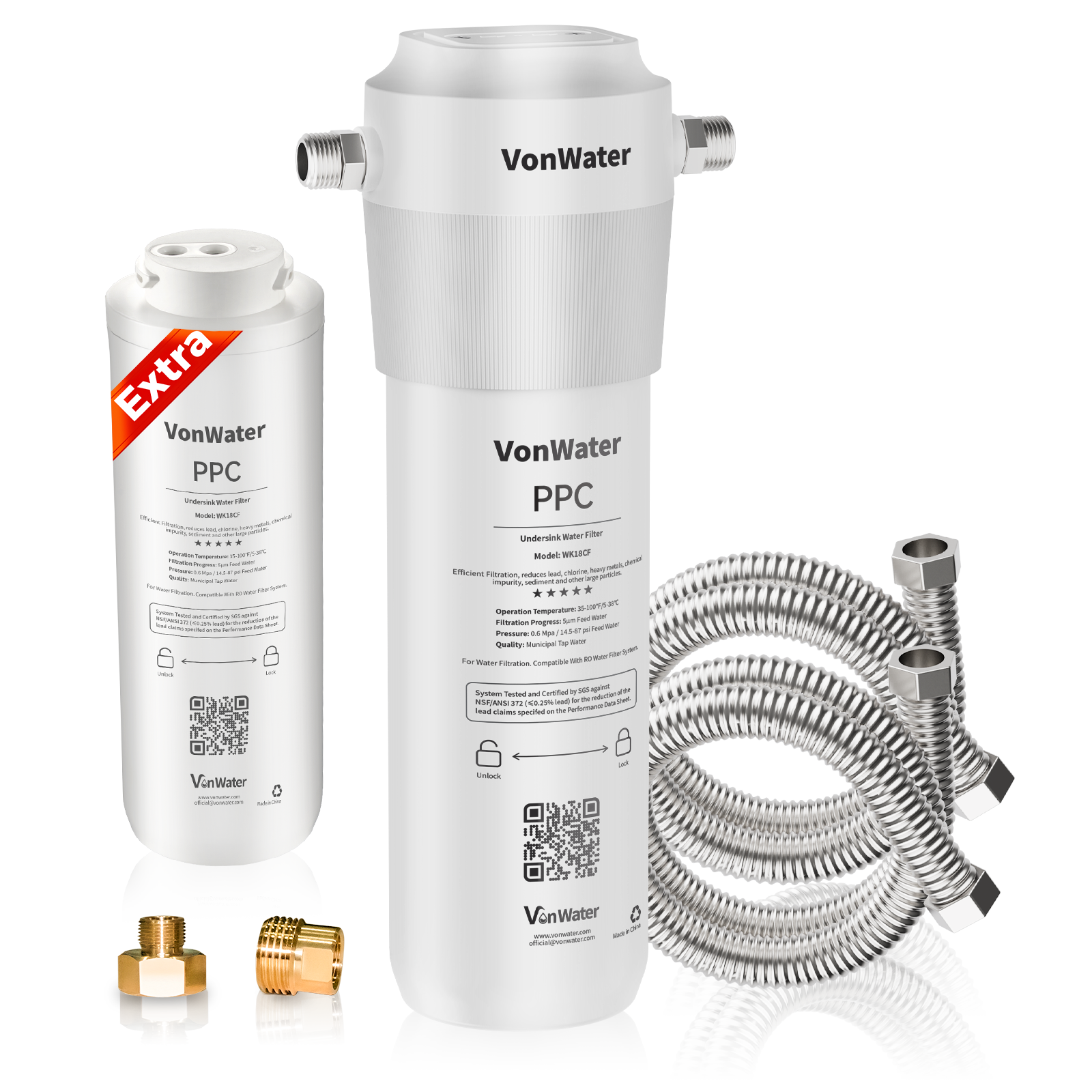 VonWater 6 Years 36000 Gallons Direct Connect Under Counter Water ...
