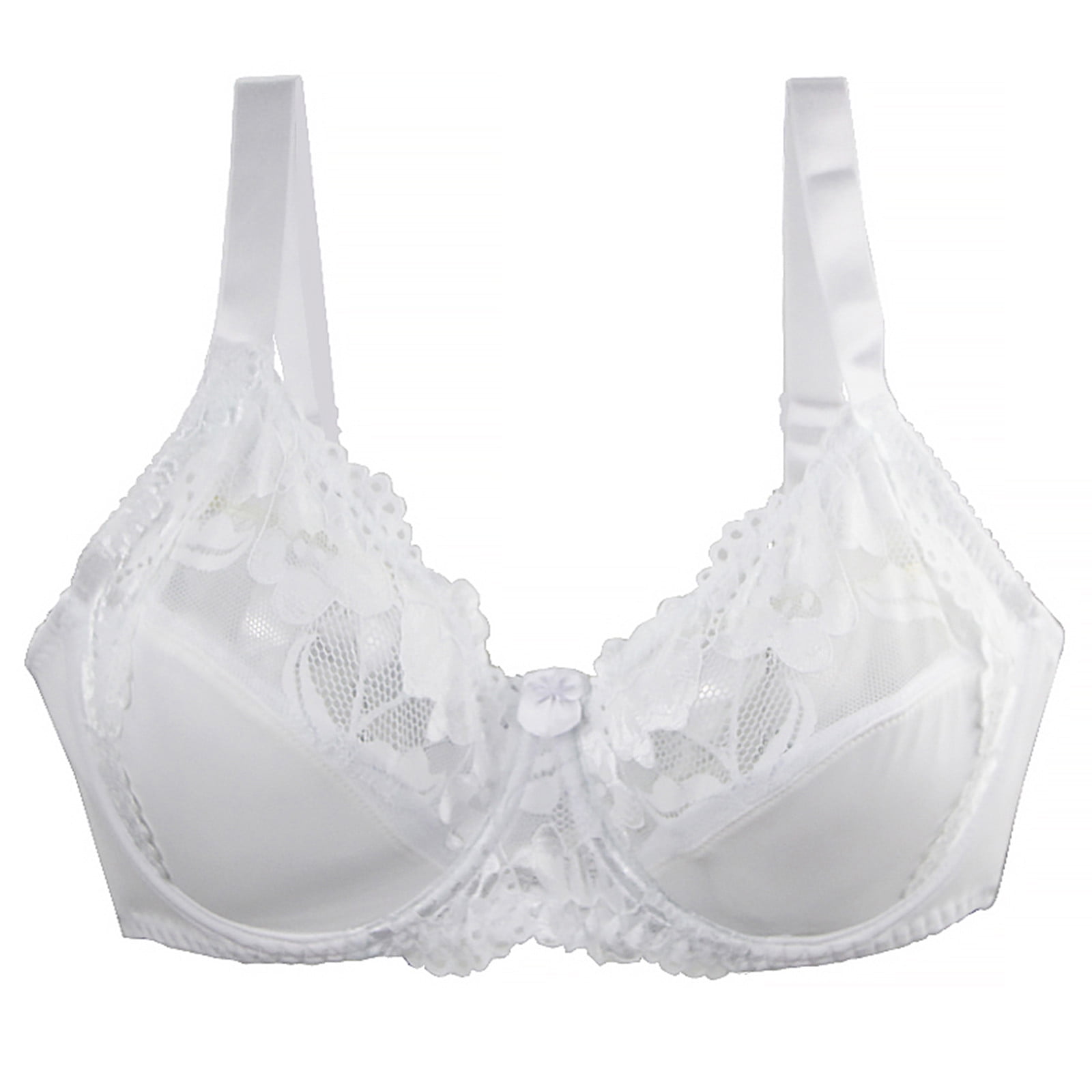 Voncos Plus Size Bras Underwire Breathable Base Push Up Lace Sexy ...