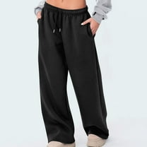 3 Pack: Women's Relaxed Fit Fleece Open Bottom Sweatpants Pockets ...