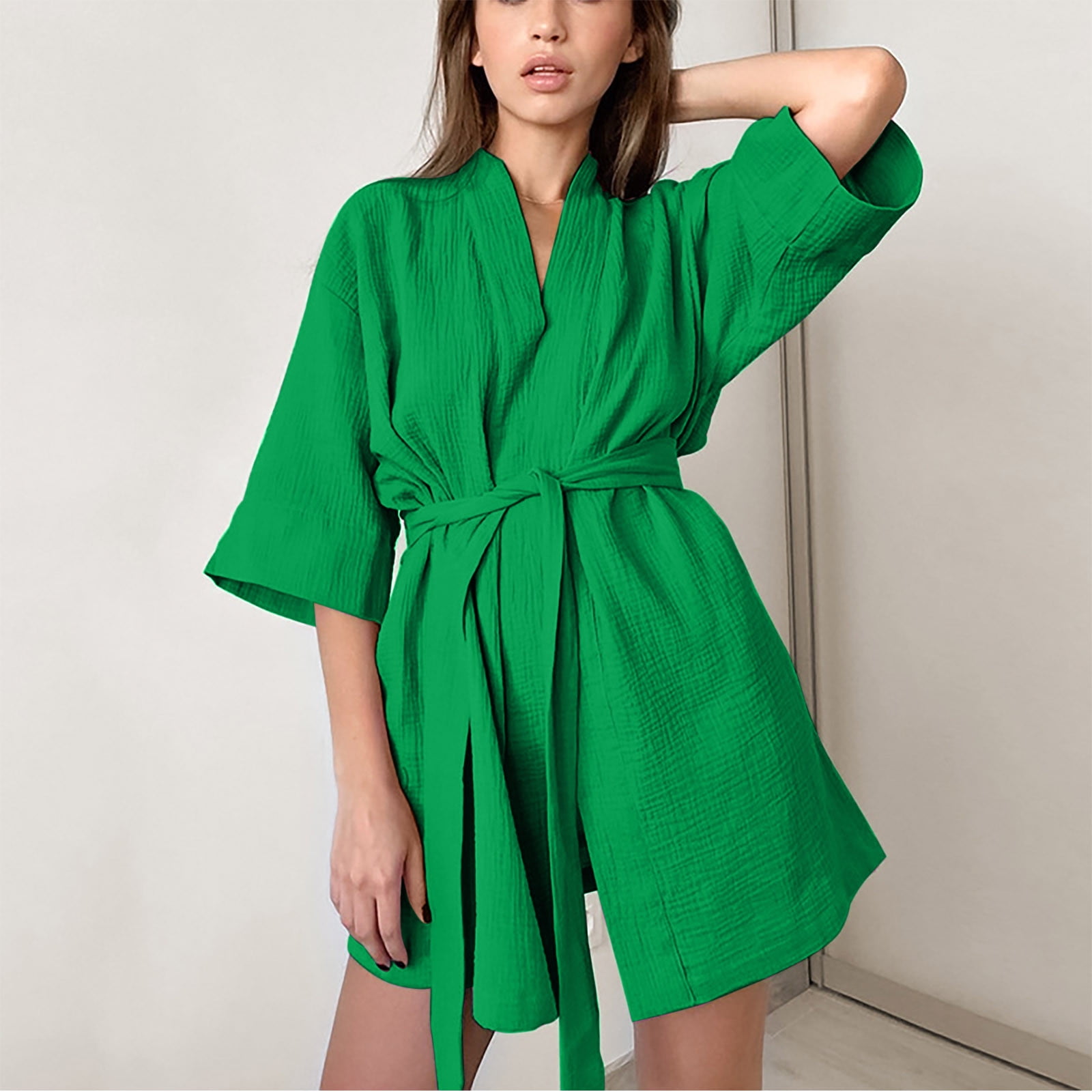 Voncos Womens Soft Pajama Clearance- Sexy Silk Satin Solid Color ...