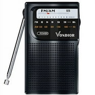 Milanix Small AM/FM Radio Portable Battery Operated with Best Reception ...