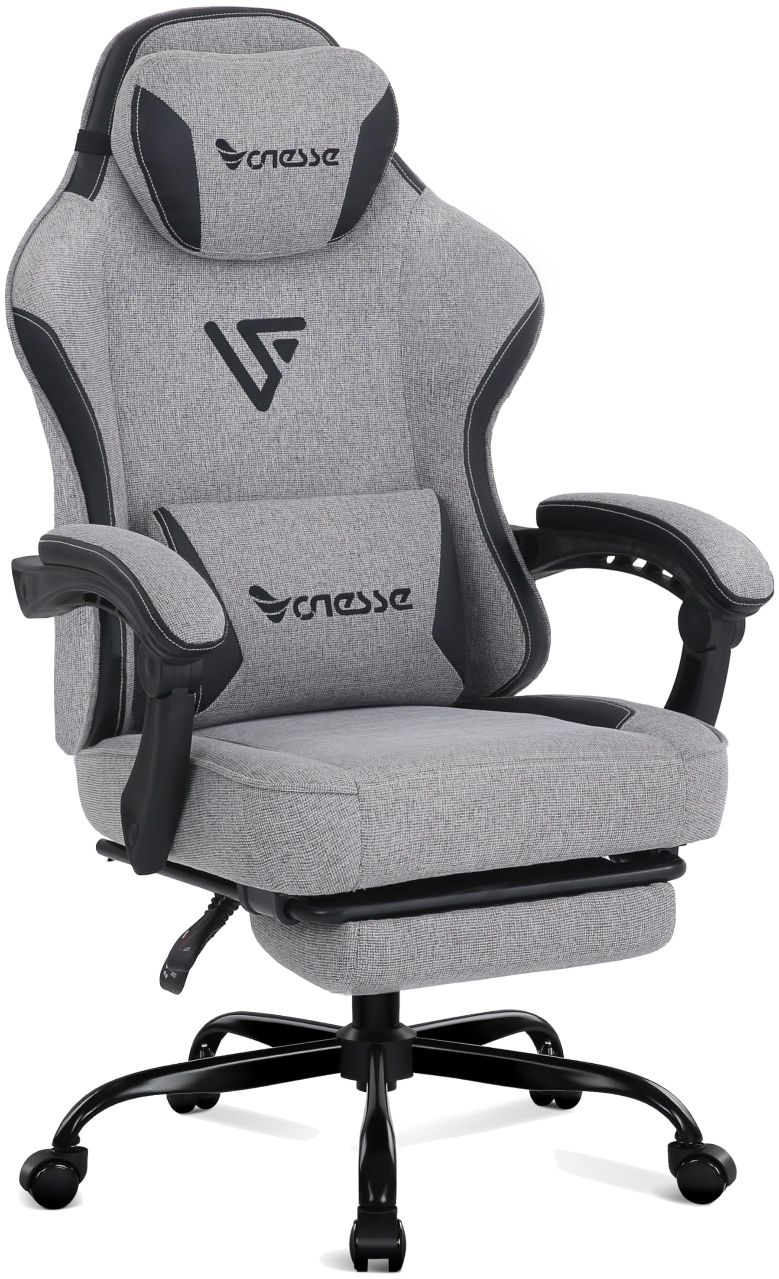 Vonesse Gaming Chair, Computer Chair Fabric with Pocket Spring Cushion ...