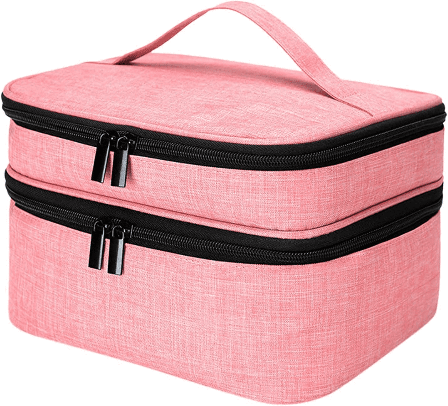 Vongem Nail Polish Organizer Case, Double-Layer Nail Polish Storage ...