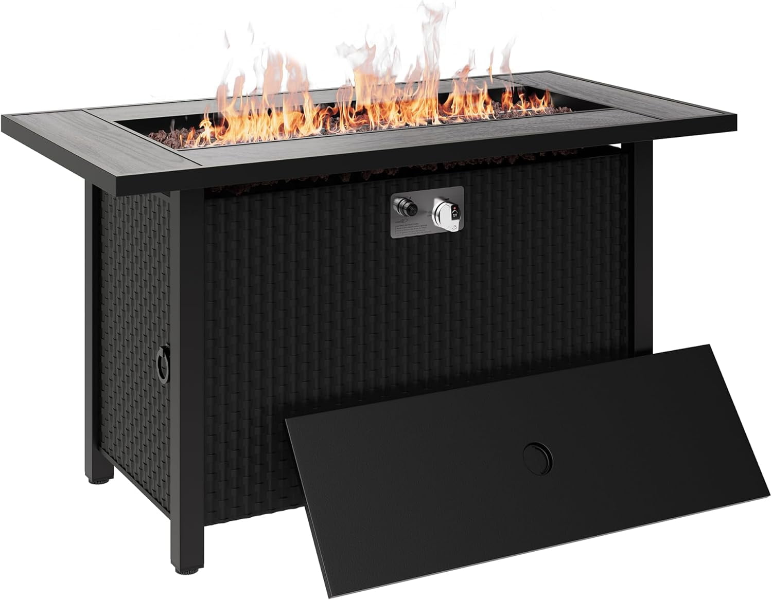 Vongrasig Outdoor Propane Fire Table, 45-Inch Gas Fire Pit Table ...
