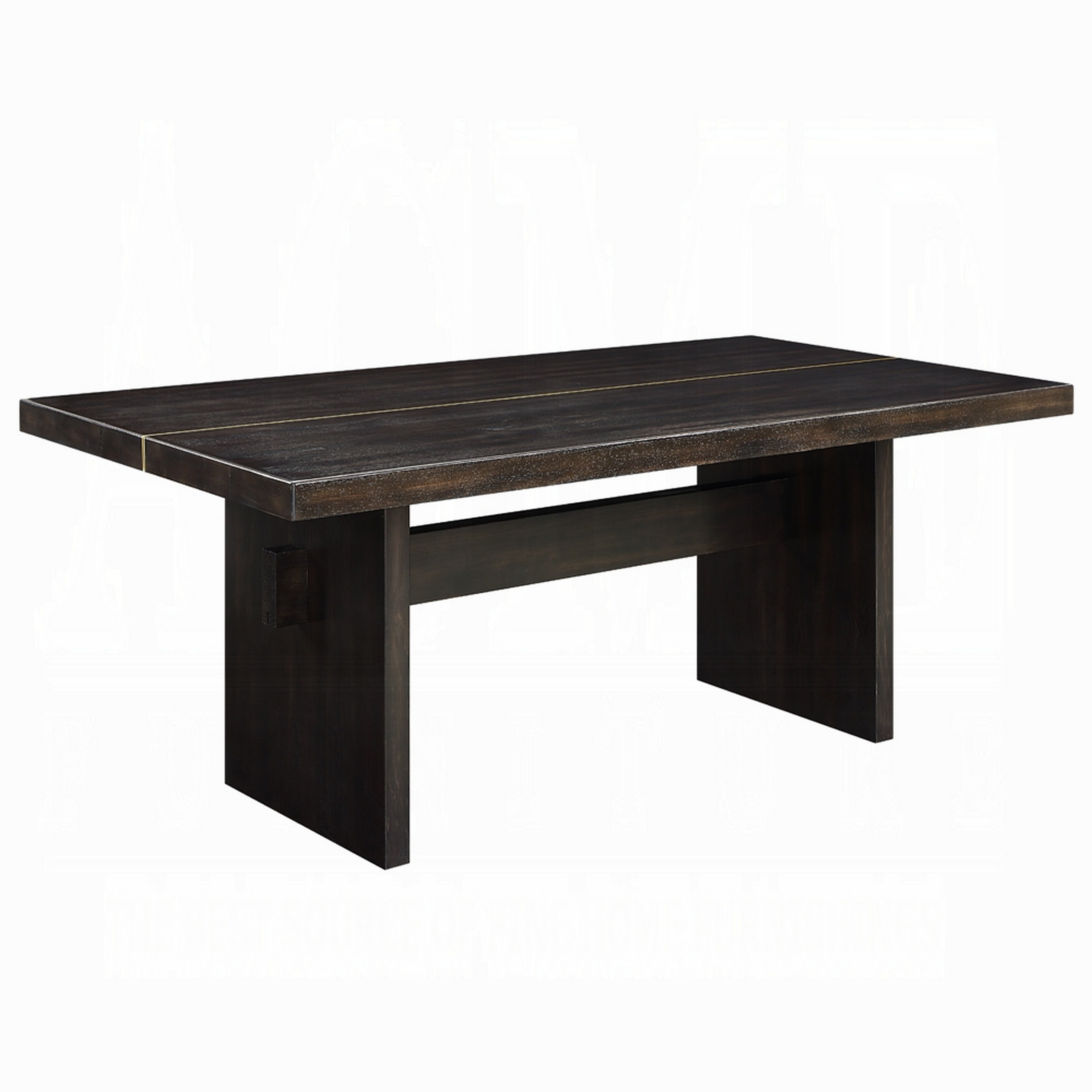 Vonn Dining Table, Wide Panel Legs, 80 Inch Rectangular Top, Black ...