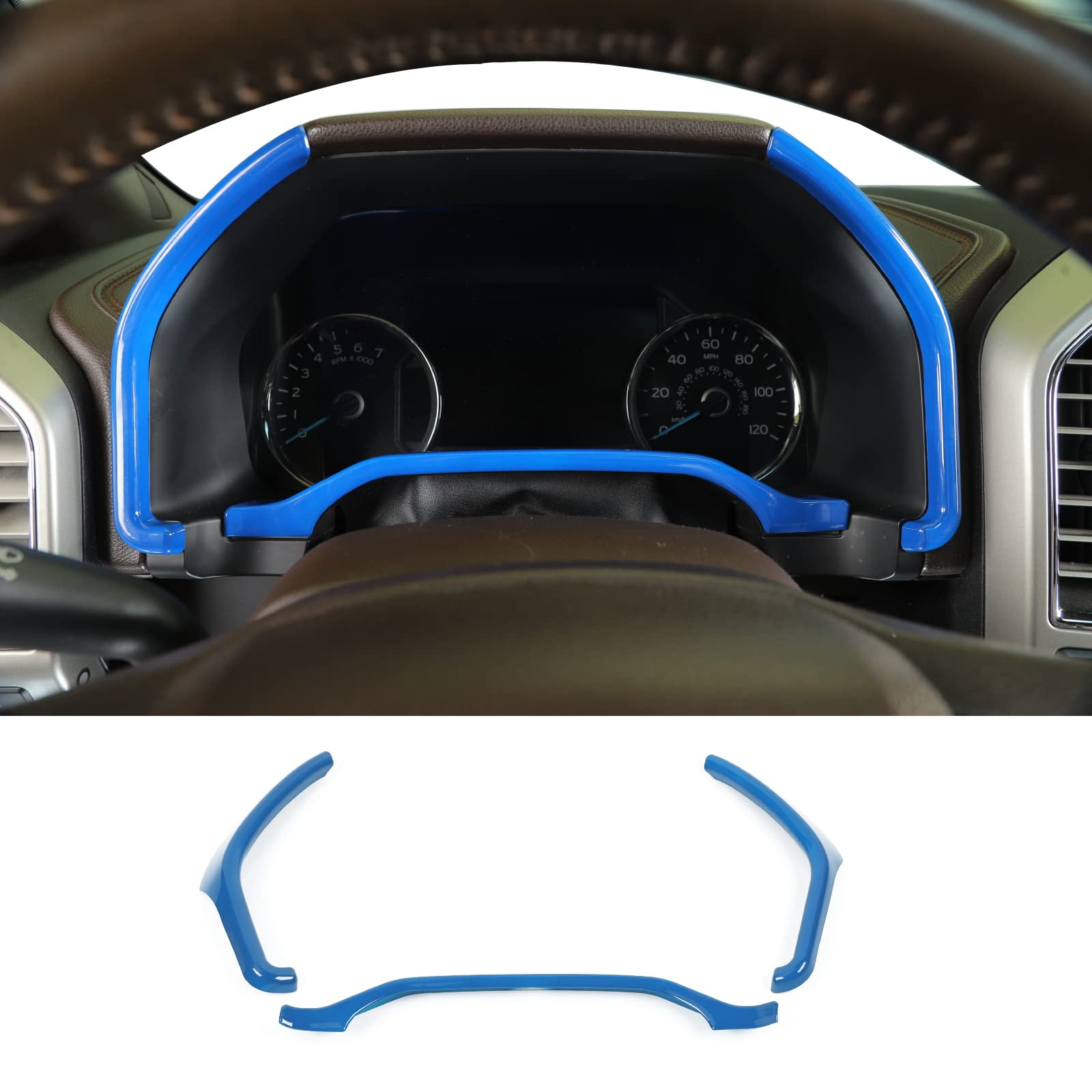 Voodonala Blue Center Console Dashboard Trim for 2015-2020 Ford F150 ...