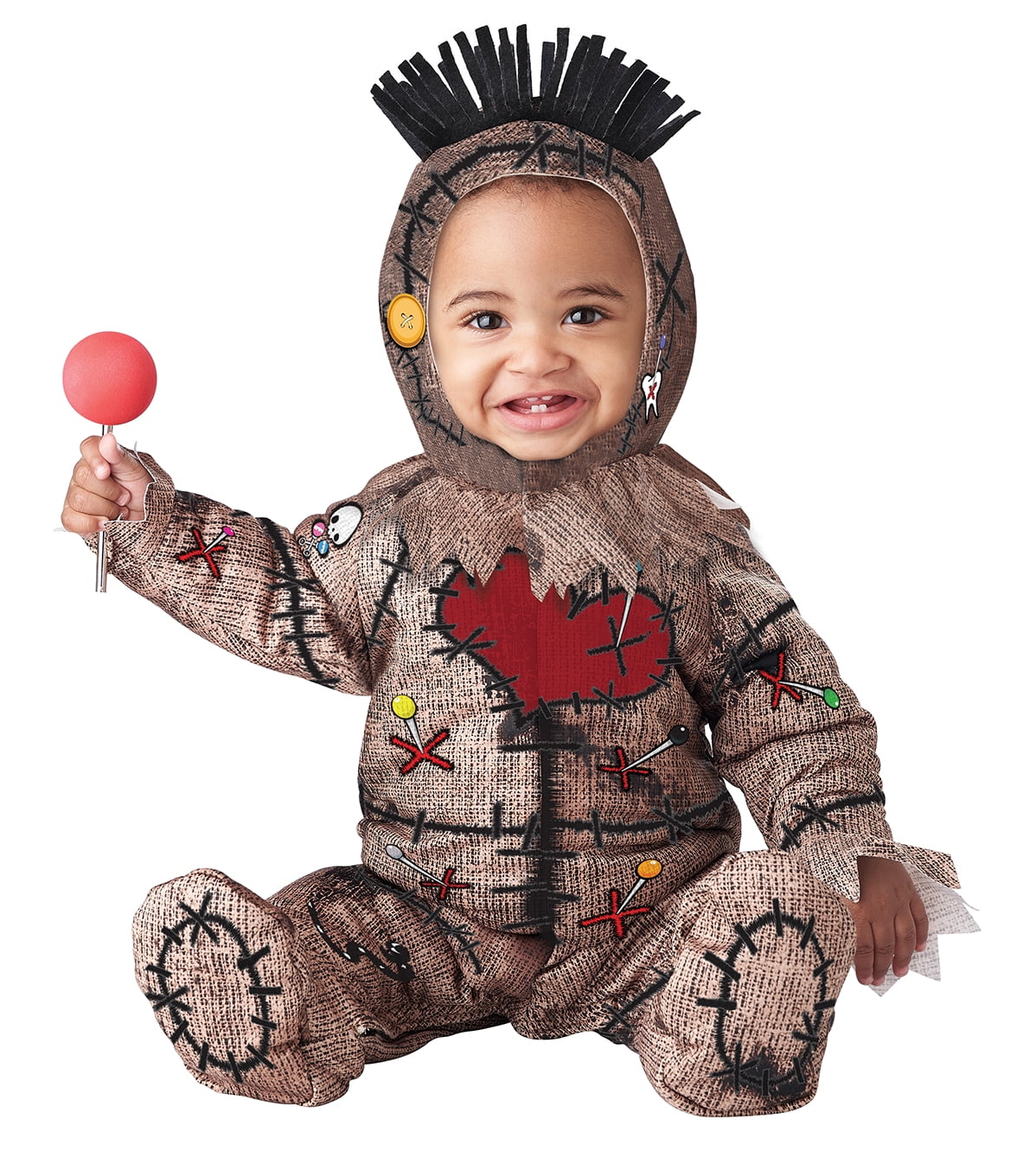 Voodoo Baby Doll Brown Rag Toy Fancy Dress Up Halloween Toddler Child ...