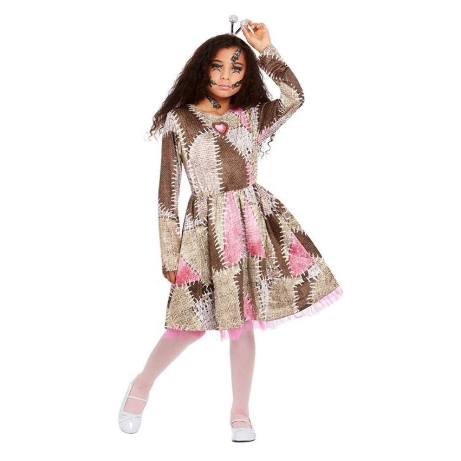 Voodoo Doll Costume Brown Halloween Child Fancy Dress Small Female Kids ...