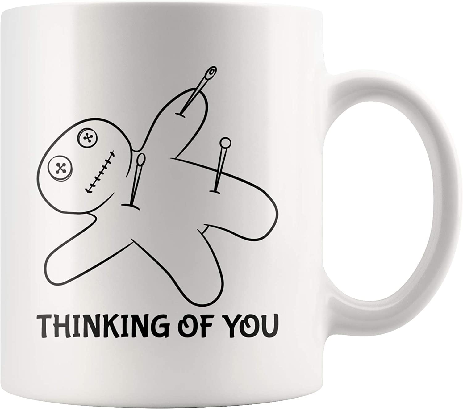 Voodoo Doll Funny Mug Thinking Of You Humorous Gag Gift To Boyfriend ...