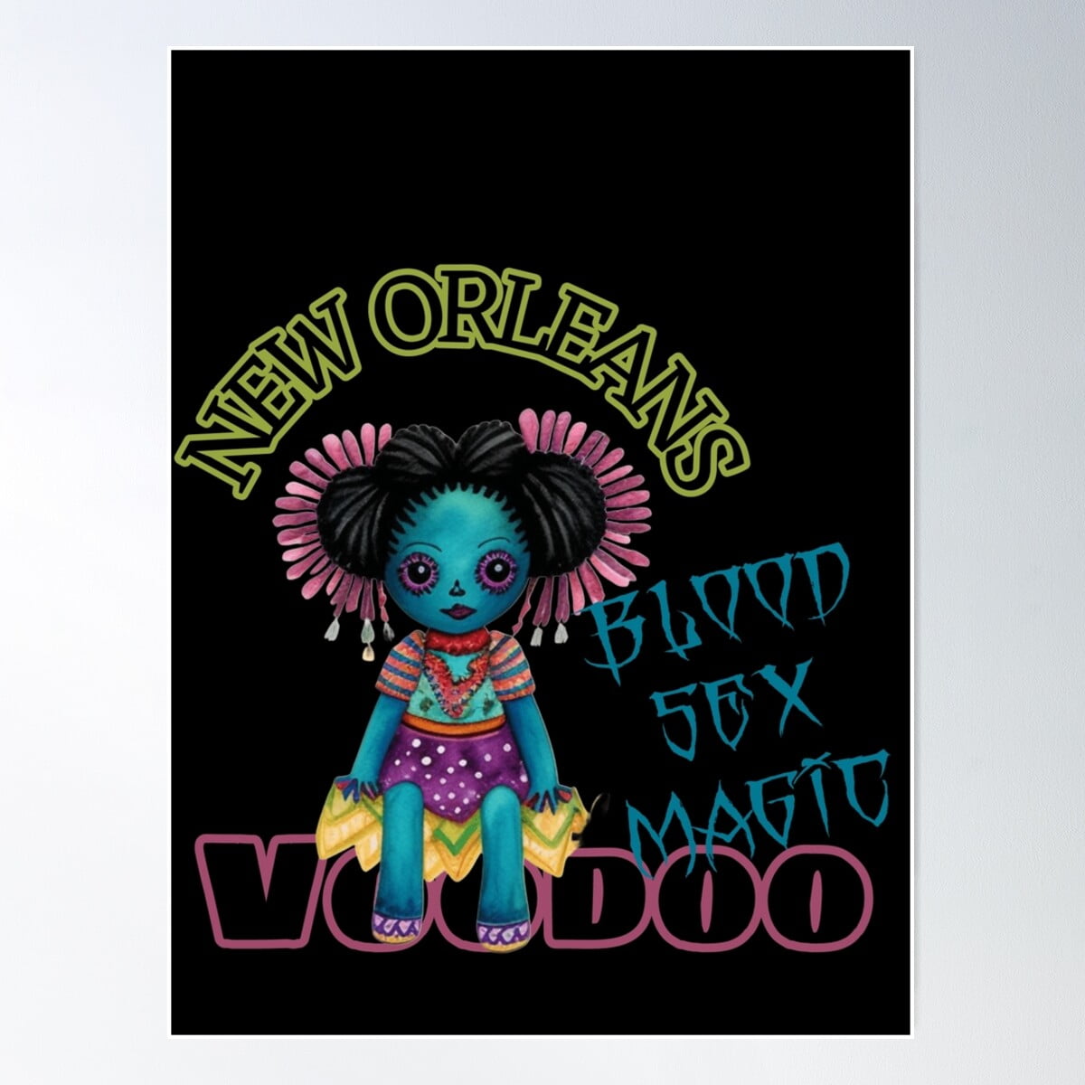 Voodoo Doll Poster Wall Art, Modern Wall Decor For Living Room Bedroom ...