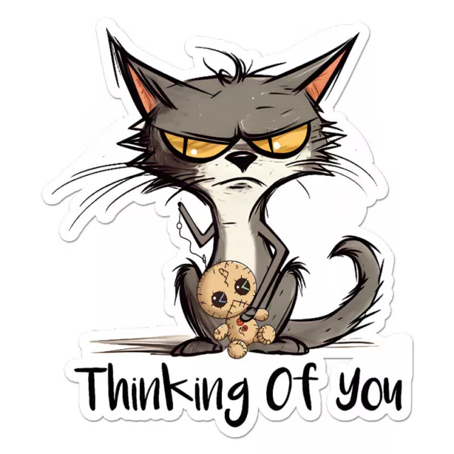 Voodoo Doll Thinking You Sticker Indoor Outdoor Phone Decal Water ...