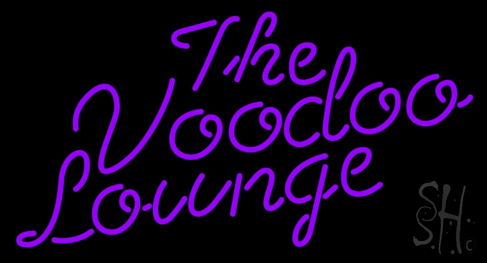 The Voodoo Lounge LED Neon Sign 13 x 24 - inches, Clear Edge Cut Acrylic Backing, with Dimmer ...