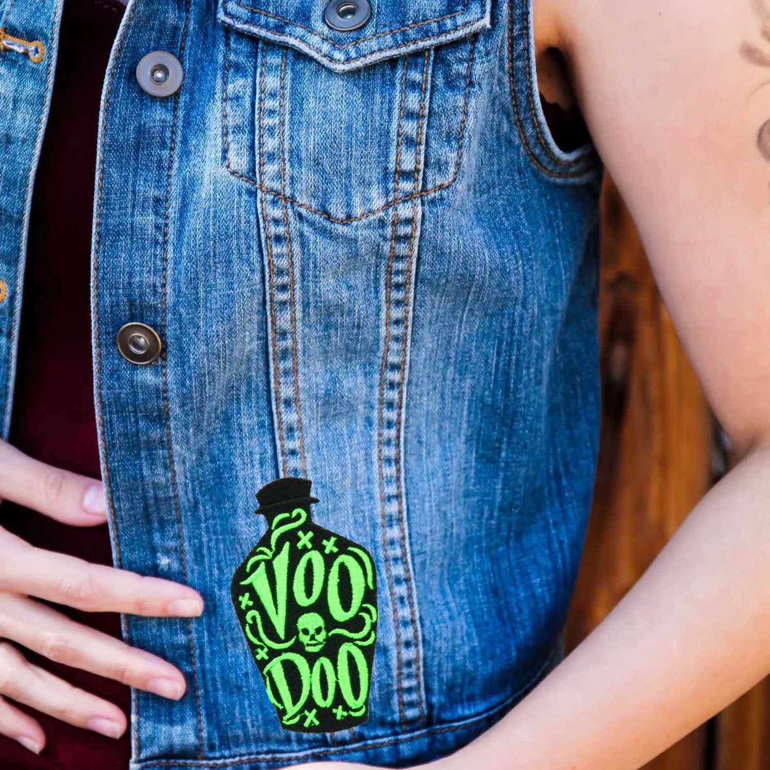 Voodoo Potion Jar Iron On Embroidered Patch - Walmart.com