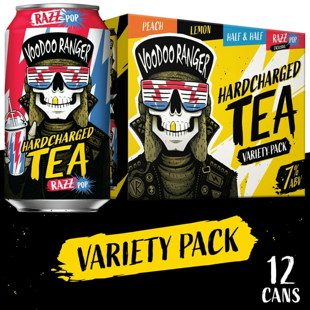 Voodoo Ranger Hardcharged Hard Tea Craft Variety Pack, 12 Pack, 12 fl ...