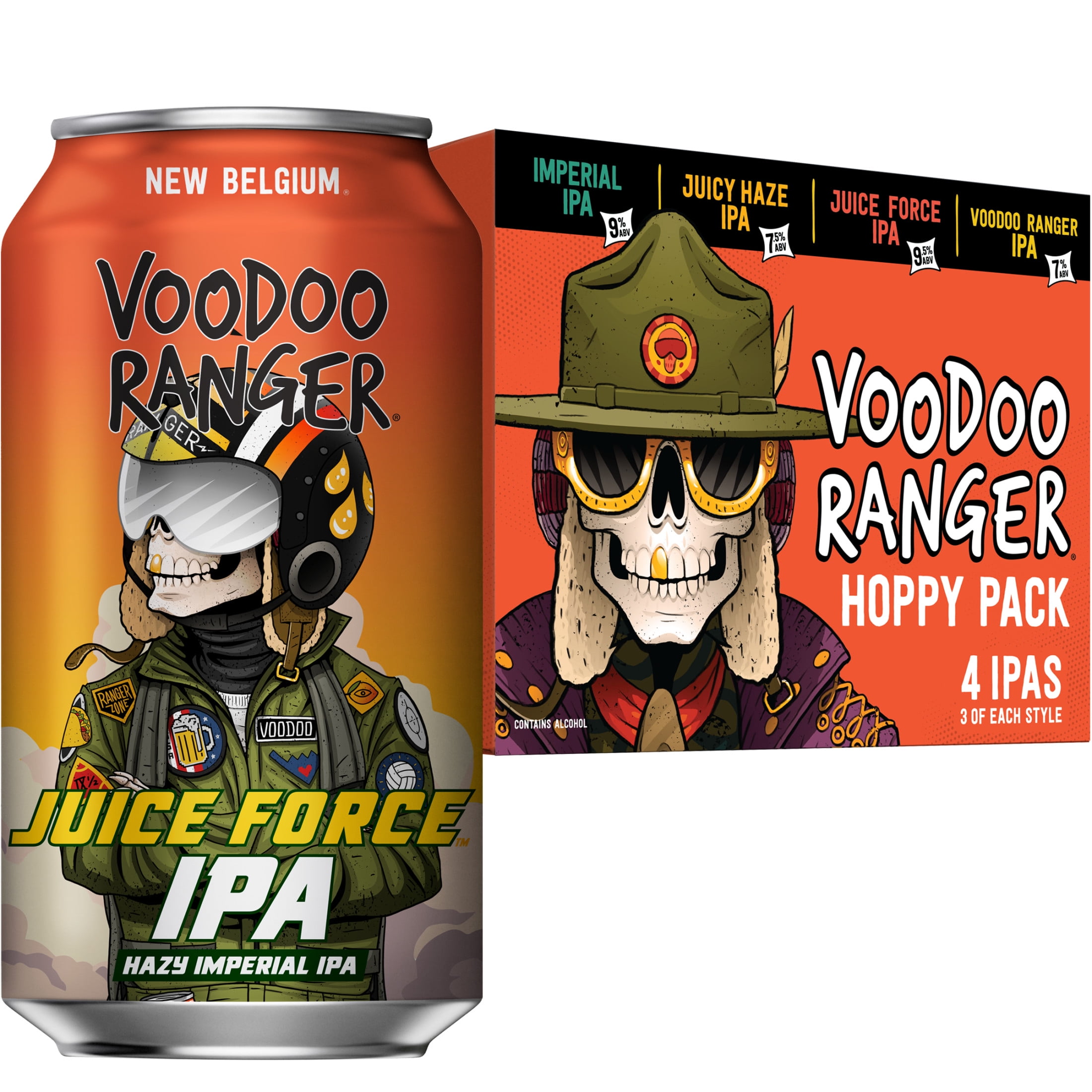 Voodoo Ranger Hoppy IPA Variety Pack Craft Beer, 12 Pack, 12 fl oz Cans ...