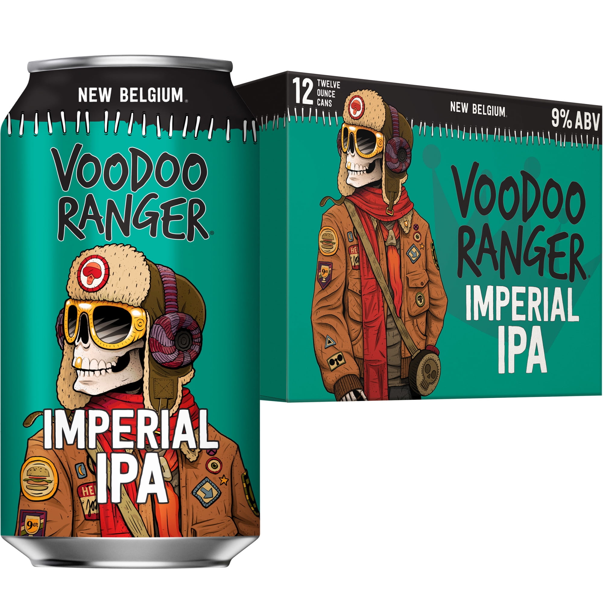 Voodoo Ranger Imperial IPA Beer, 12 Pack, 12 fl oz Cans, 9% ABV ...