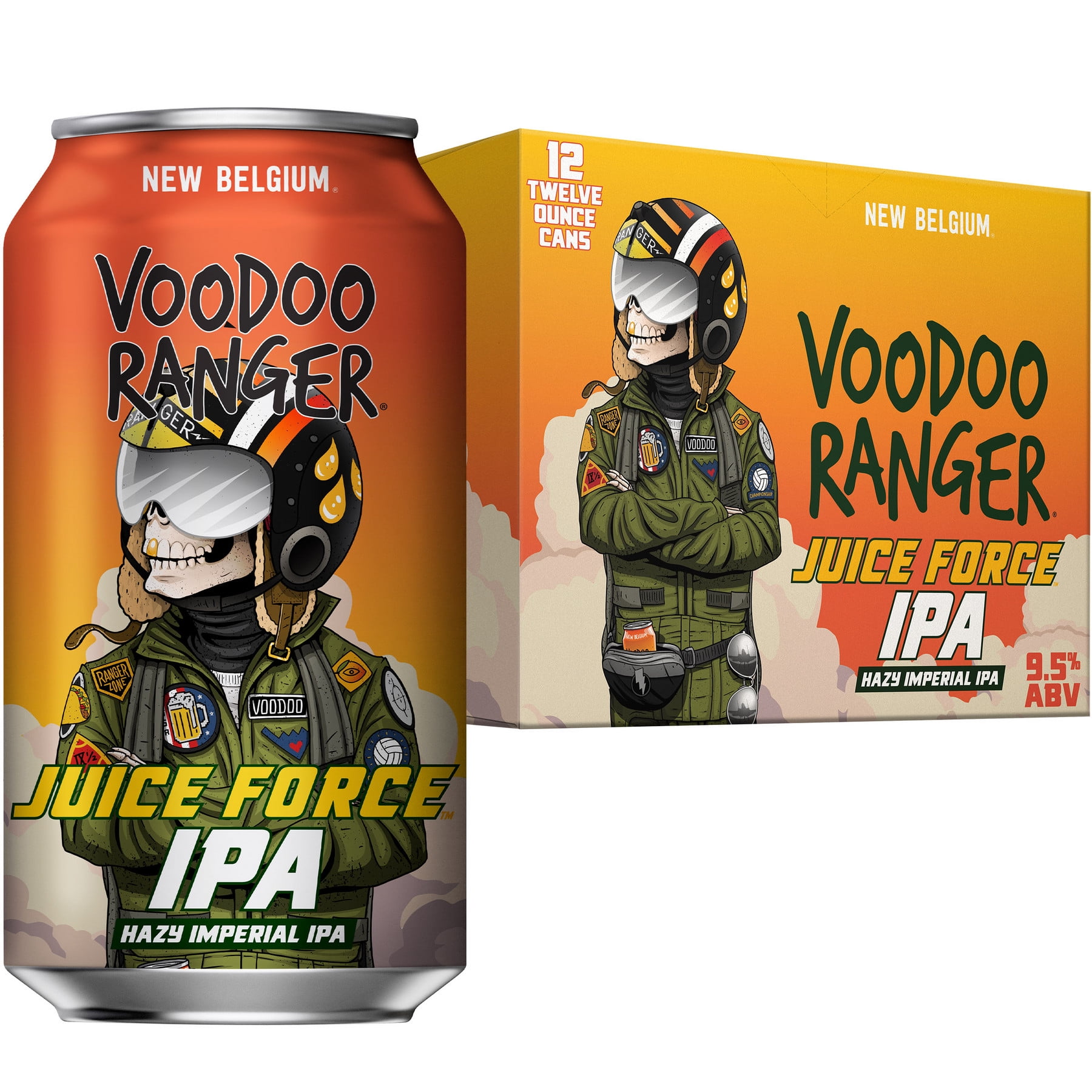 New Belgium Voodoo Ranger Juice Force Hazy Imperial IPA 12 fl oz Cans 9 ...