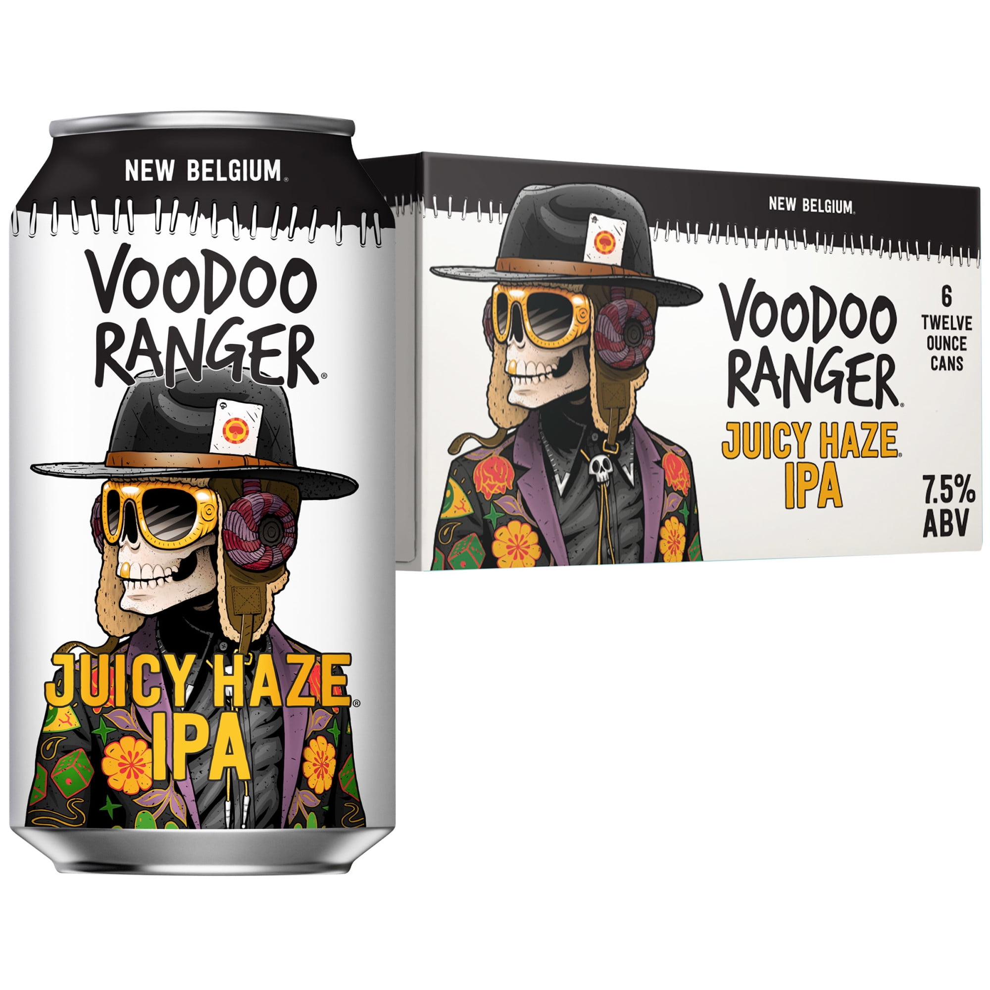 Voodoo Ranger Juicy Haze IPA Craft Beer, 6 Pack, 12oz Cans, 7.5% ABV ...