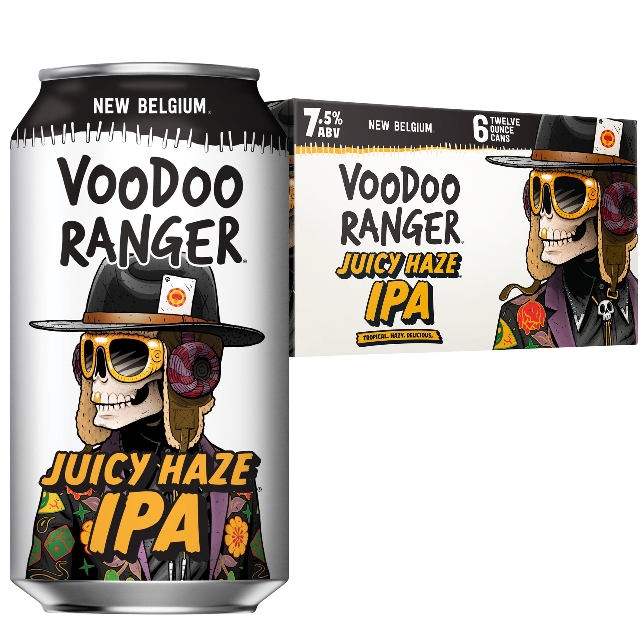 New Belgium Voodoo Ranger Juicy Haze IPA Craft Beer 6 Pack 12oz Cans 7. ...